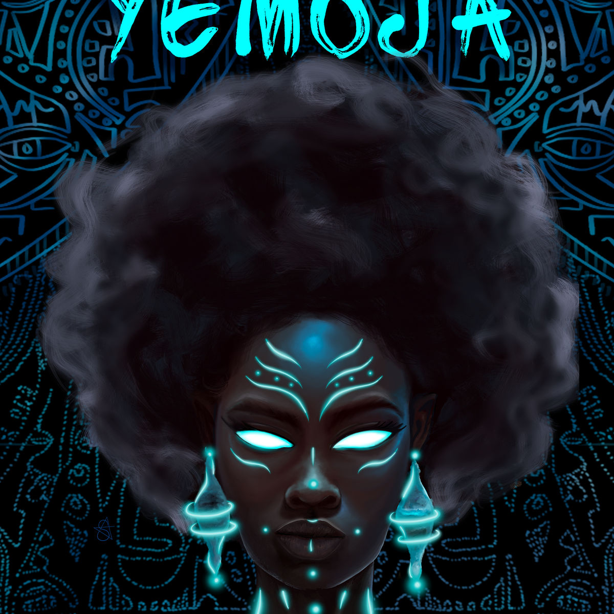 Buy Framed Yemoja Holographic Art Print - Yoruba Orisa African ...